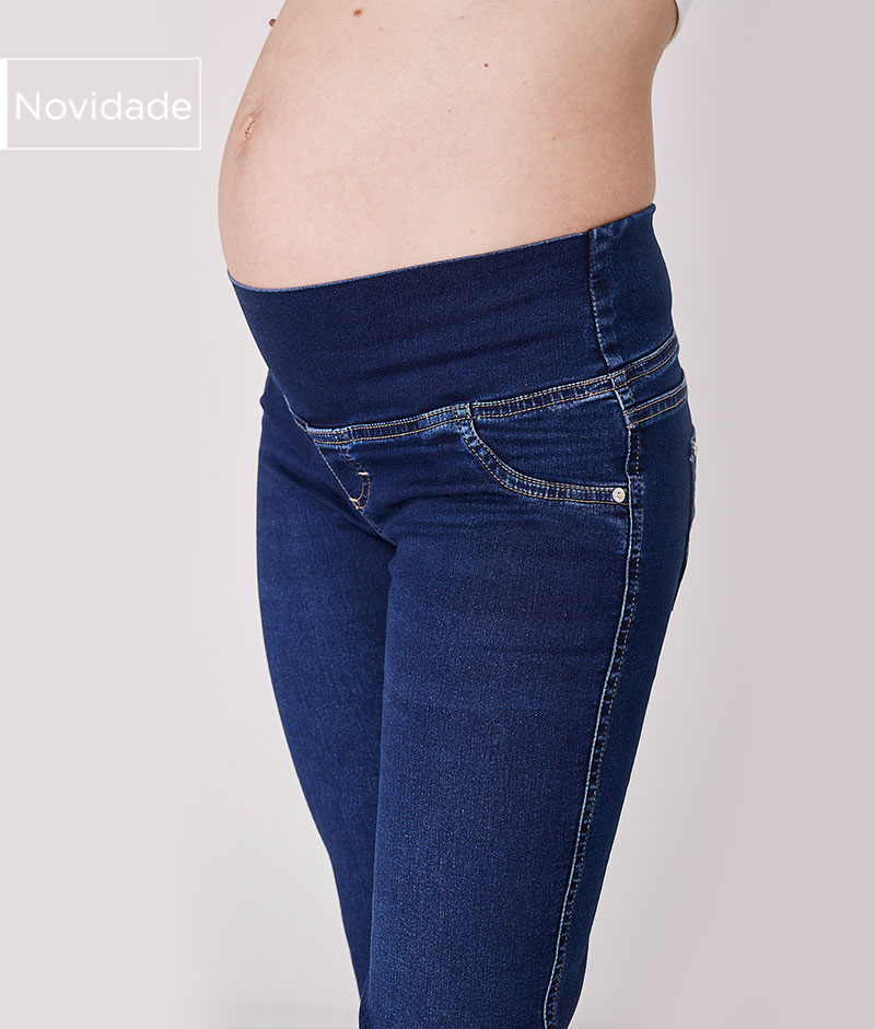 Calça Jeans Gestante Reta - Belly Home